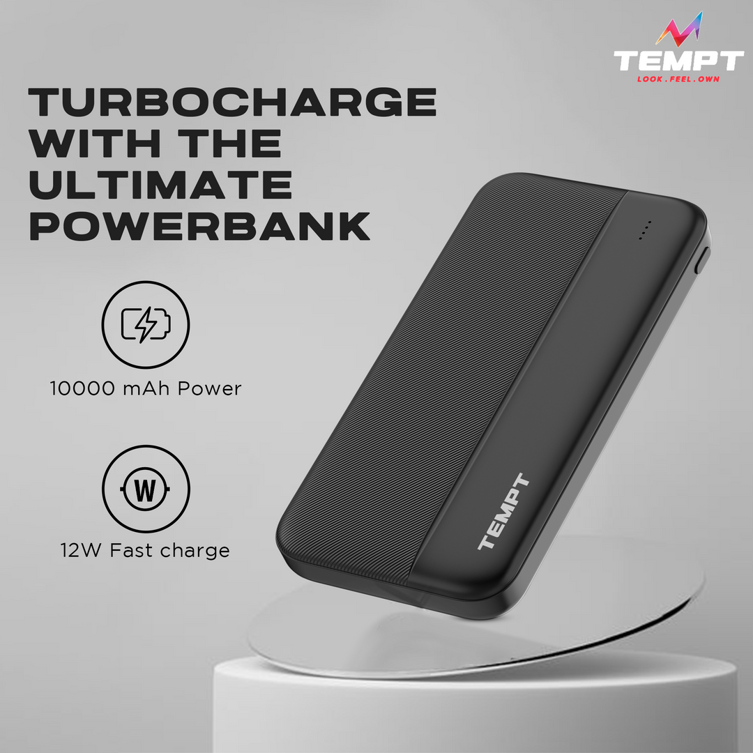 Power Banks | Buy Tempt 10000mah Power Bank Online with Fast Charging – Temptindia